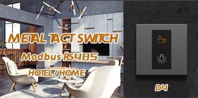 China Stainless Steel Surface Wall Light Switch 12V DC 2 / 3 / 4 Gang Button Anti Glare for sale