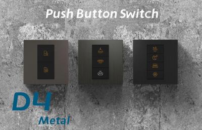 China Metal Light Wall Switch Push Button RS485 Vertical Style Multi Color for sale