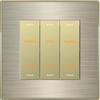 China Smart Home Solution Knx Dimmer Switch Curtain Scene Control 3 Gang Wall Switch for sale