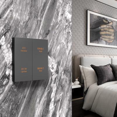 China UK Square Box 2 Gang 12 Voltage RS485 Light Switch 86mmx86mm for sale