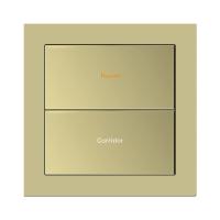 China 86mm Modbus Wall Switch , Home Lighting Switches Two Gang Push Button for sale