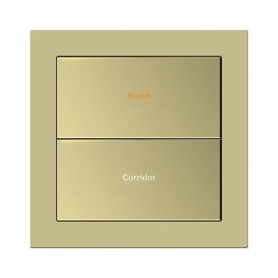 China 86mm Modbus Wall Switch , Home Lighting Switches Two Gang Push Button for sale