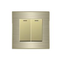 China Stainless Steel Frame Electrical Wall Switch , 86mm Wall Light Switch for sale