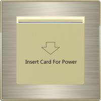 China Smart Laffey Rose Gold Hotel Room Key Card Holder 12V DC Metal Frame for sale