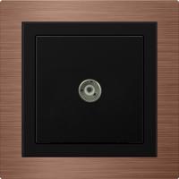 China Aluminum Material Television Socket  86mm x 86mm Rose gold / Black for sale
