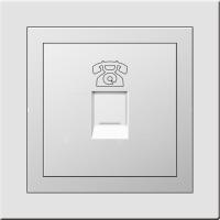 China HA6 Plastic Telephone / Data Wall Socket Champagne / White Color for sale