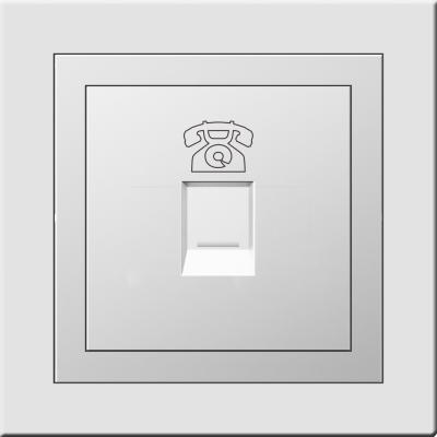 China HA6 Plastic Telephone / Data Wall Socket Champagne / White Color for sale