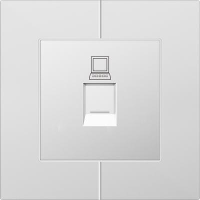 China Double RJ45 Cat5 Data Socket D9 Aluminum Alloy White / Champagne Color​ for sale