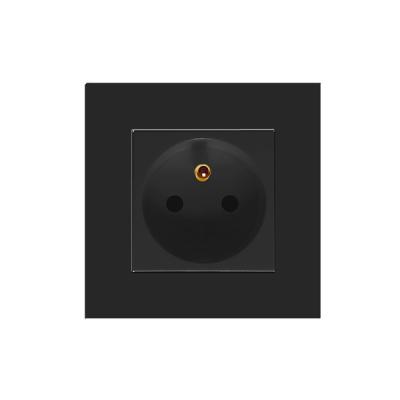 China French Electrical Power Socket 86x86mm Metal Panel For Office Building for sale