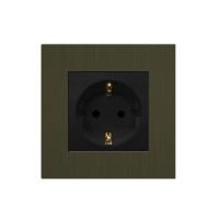 China Wall Schuko Socket Outlet 16A Metal Material for Home / Hotel for sale