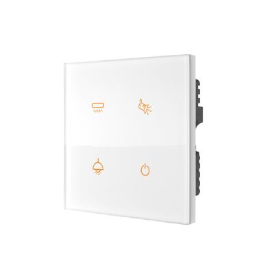 China Glass Panel Zigbee Wireless Switch Tuya App White / Grey / Champagne Color for sale