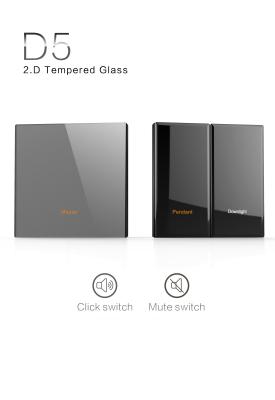 China UK Standard 2.5D Modbus Wall Light Switch Stereo Tempered Glass 12 Voltage RS485 for sale