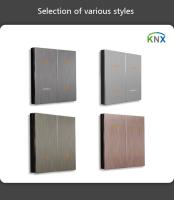 China Aluminium Alloy Panel KNX Wall Switch 24V DC Metal Button for sale