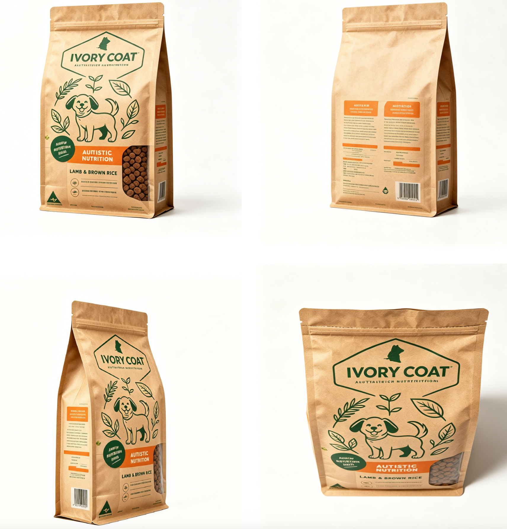 compostable-kraft paper-custom-pet-food-packaging
