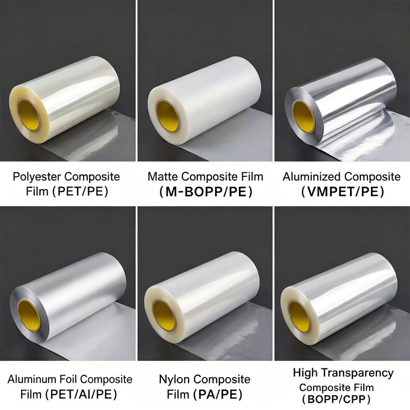 Quality Custom Laminated LDPE Rollstock Film | Food Grade High Barrier Packaging Film for Automatic Sauce & Powder Vertical Packing Machine factory