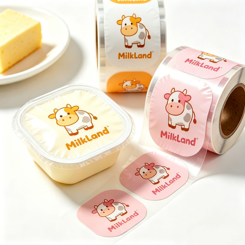 Quality Custom Printed PE Lidding Film Roll - Food-Grade Heat Seal Film for Yogurt, Dairy & Food Containers factory