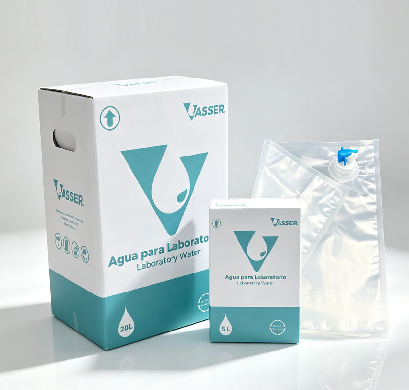 Quality 5L 20L Transparent Bag In Box BIB Water Pouches With Custom Printed Cardboard Box | Lab Water Flexible Bib Packaging OEM factory