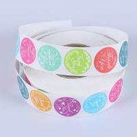 China Strong Adhesion Matte Roll Stock Film Packaging Paper Circle Custom Roll Labels for sale