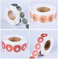 China Strong Adhesion Matte Roll Stock Film Packaging Paper Circle Custom Roll Labels for sale