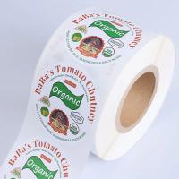 China Strong Adhesion Matte Roll Stock Film Packaging Paper Circle Custom Roll Labels for sale
