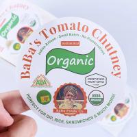 China Strong Adhesion Matte Roll Stock Film Packaging Paper Circle Custom Roll Labels for sale