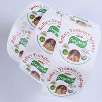 China Strong Adhesion Matte Roll Stock Film Packaging Paper Circle Custom Roll Labels for sale
