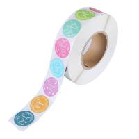 China Strong Adhesion Matte Roll Stock Film Packaging Paper Circle Custom Roll Labels for sale
