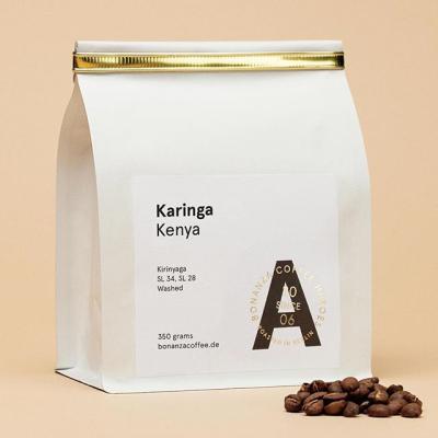 China Eco Friendly Kraft Coffee Packaging Pouch Scratch Resistant Resealable Coffee Bags for sale