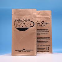 China Flat Bottom Sustainable Coffee Packaging Pouch 250g 340g 500g 1kg With Valve Zipper for sale