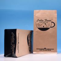China Flat Bottom Sustainable Coffee Packaging Pouch 250g 340g 500g 1kg With Valve Zipper for sale