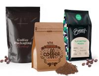 China Resealable Stand Up Coffee Pouches Sustainable Coffee Bags Anti Ultraviolet With Zipper for sale