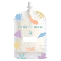China 200ml Reusable Double Zipper Squeezable Baby Food Pouches Baby Food Packaging for sale
