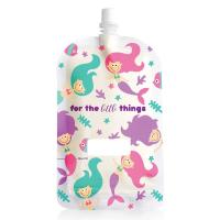 China 200ml Reusable Double Zipper Squeezable Baby Food Pouches Baby Food Packaging for sale