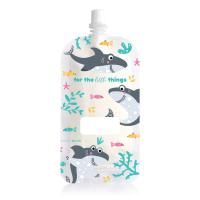 China 200ml Reusable Double Zipper Squeezable Baby Food Pouches Baby Food Packaging for sale