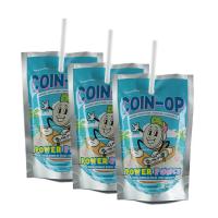 China Aluminum Foil Fruit Drink Perforated Pouch Stand Up Pouch With Straw for sale