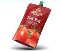 China Hot Filling Foil Tomato Ketchup Packaging Customized Heat Resistant Squeeze Pouch Bag for sale