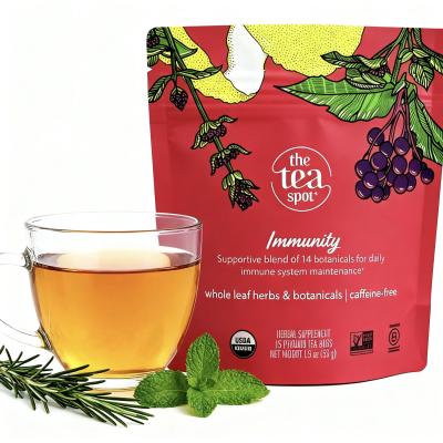 China Compostable Eco Friendly Tea Packaging Stand Up Pouches 50g-250g For Coffee Tea for sale