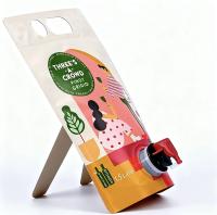 China 1L 5L Wine Stand Up Bags Food Grade Wine Packaging Suitable For Wine Apple Juice for sale