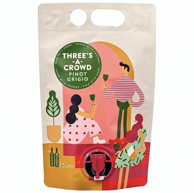 China 1L 5L Wine Stand Up Bags Food Grade Wine Packaging Suitable For Wine Apple Juice for sale
