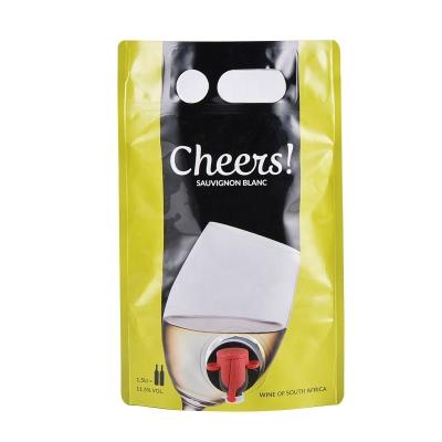 China 2L 3L 4L 5L 10L 20L 1.5 Litre Wine Pouch Alkali Resistant Wine Packaging With Valve for sale