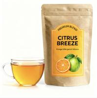 China Self Standing Custom Tea Bag Packaging Environmentally Friendly Resealable Design for sale