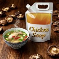 China 16 Ounce Soup Packaging Bags Soup Spout Pouch 500ml 1L 2L With Handle for sale