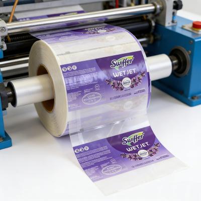 China Clear Custom Shrink Wrap Labels With Perforation Food Safe Wrap Daily Packaging For Bottles for sale