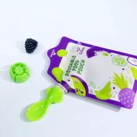 China 90g Apple Puree Baby Food Spout Bag With Anti-Swallowing Lid for sale