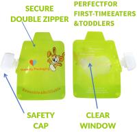 China 90g Apple Puree Baby Food Spout Bag With Anti-Swallowing Lid for sale