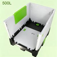 China Save 65% Storage Space 500KG 500L Food Grade PP Foldable IBC Container For Wine Juice for sale