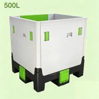 China Save 65% Storage Space 500KG 500L Food Grade PP Foldable IBC Container For Wine Juice for sale