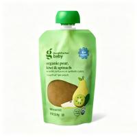 China Organic Pear Baby Puree Pouch Resealable Spout Easy Self-Feeding Baby Food Pouch for sale