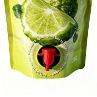 China 1.5L Premium Makrut Lime Juice Pouch with Tap - Reusable Stand-Up Juice Bag with Handle for Liquid Storage for sale