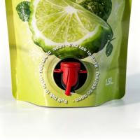 China 1.5L Premium Makrut Lime Juice Pouch with Tap - Reusable Stand-Up Juice Bag with Handle for Liquid Storage for sale